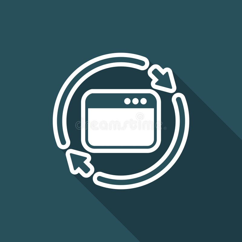 Web page refresh icon stock vector. Illustration of arrow - 118523183