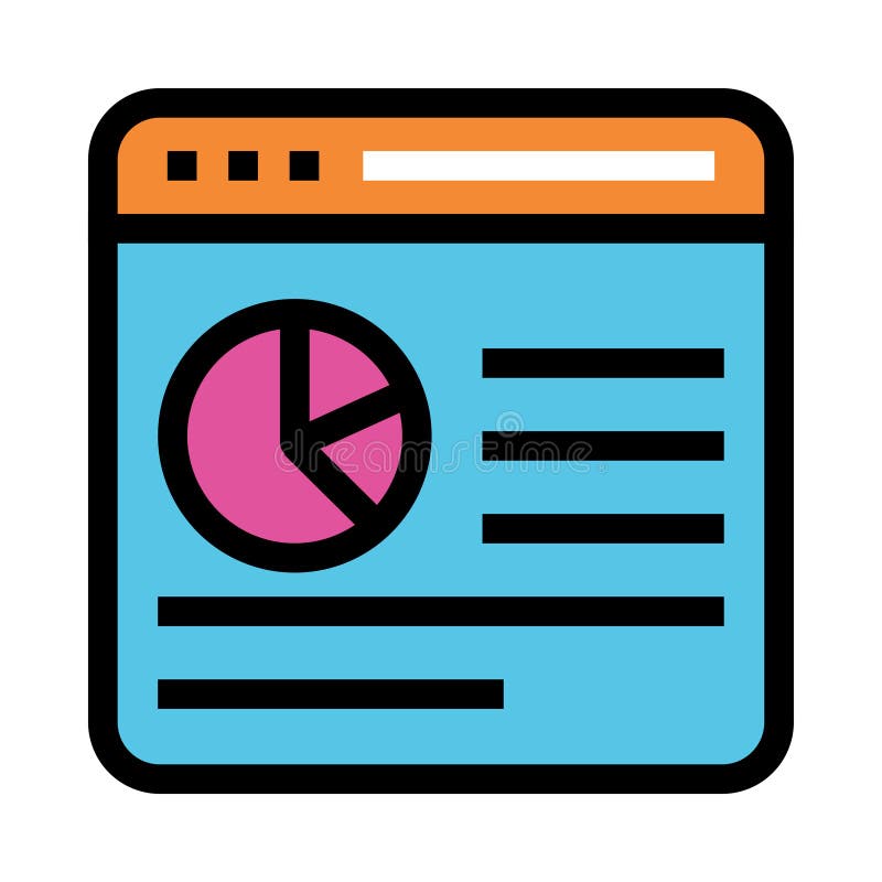 Web Page Report Color Line Icon Stock Illustration - Illustration of ...