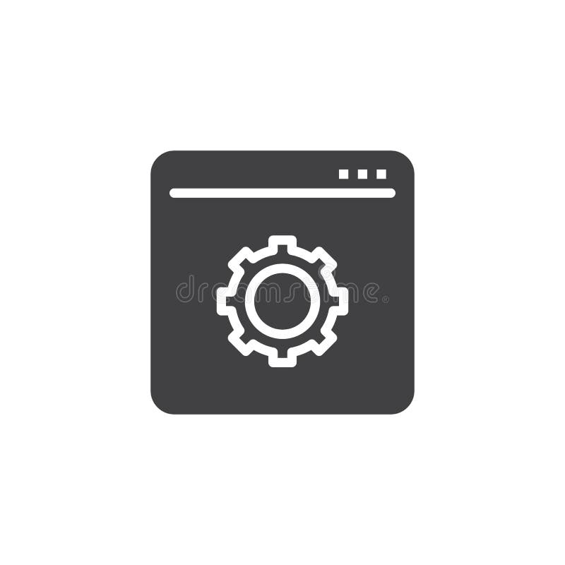 Web Page Settings Gear Vector Icon Stock Vector - Illustration of ...