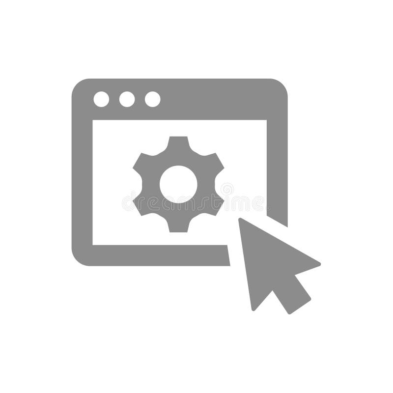 Web page setup vector icon stock vector. Illustration of settings ...