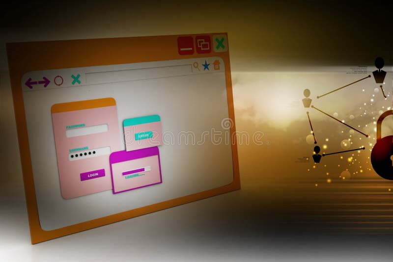 Web Page Showing Loading Screen Stock Photo - Image of background ...