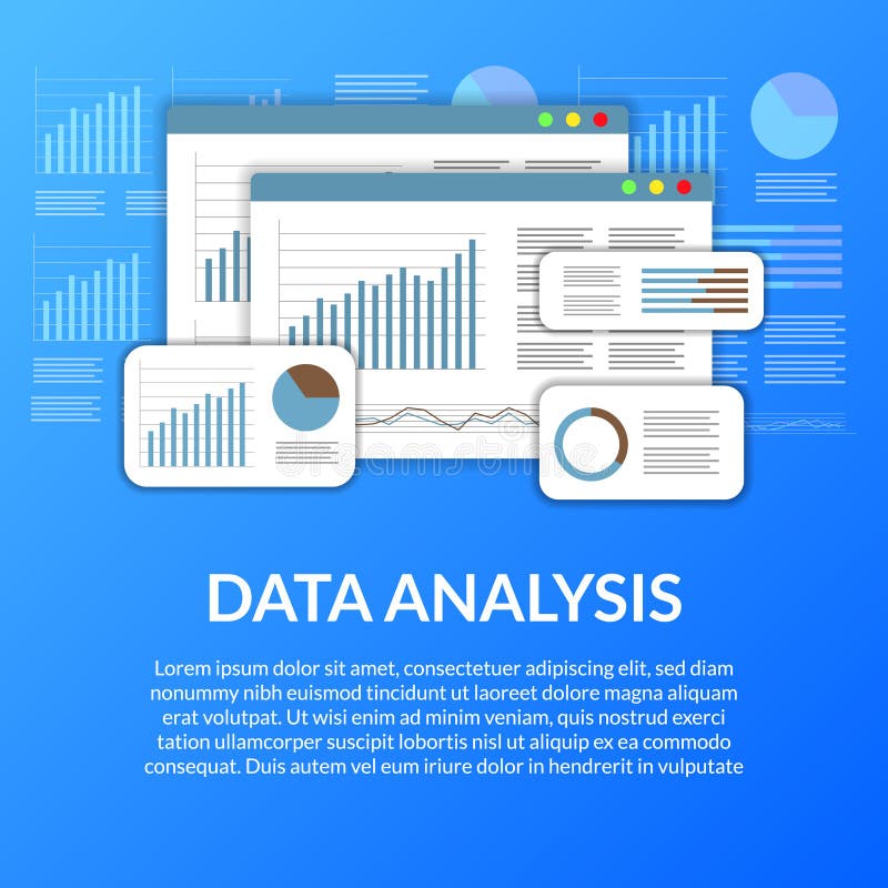 Web Page Statistic Data Analysis with Chart, Graph, Line, Diagram Stock ...