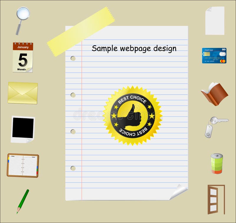 Web page template stock vector. Illustration of editable - 16798872