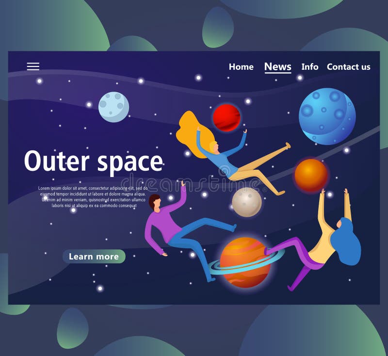 Web Page Templates for Outer Space. Website and Mobile Landing Page ...
