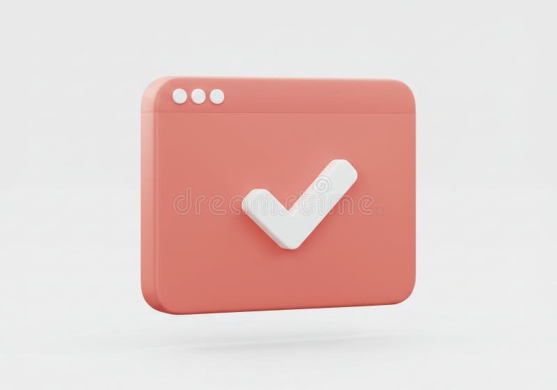 Web Page with Tick Symbol Concept for Success and Confirmation Stock ...