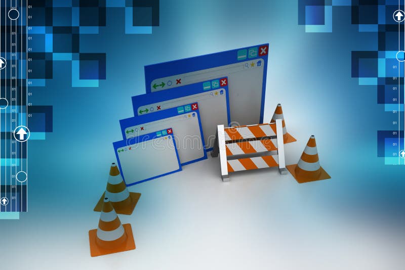 Web Page Under Construction Concept Stock Illustration - Illustration ...