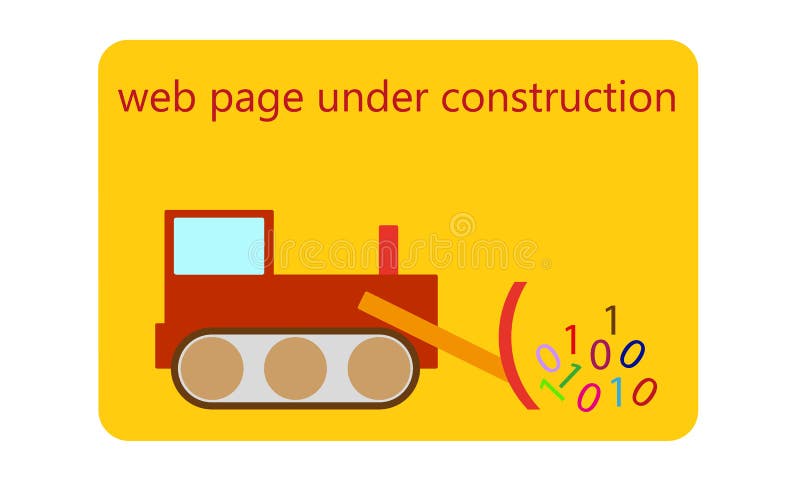 Web Page Under Construction Stock Vector - Illustration of notice, edit ...
