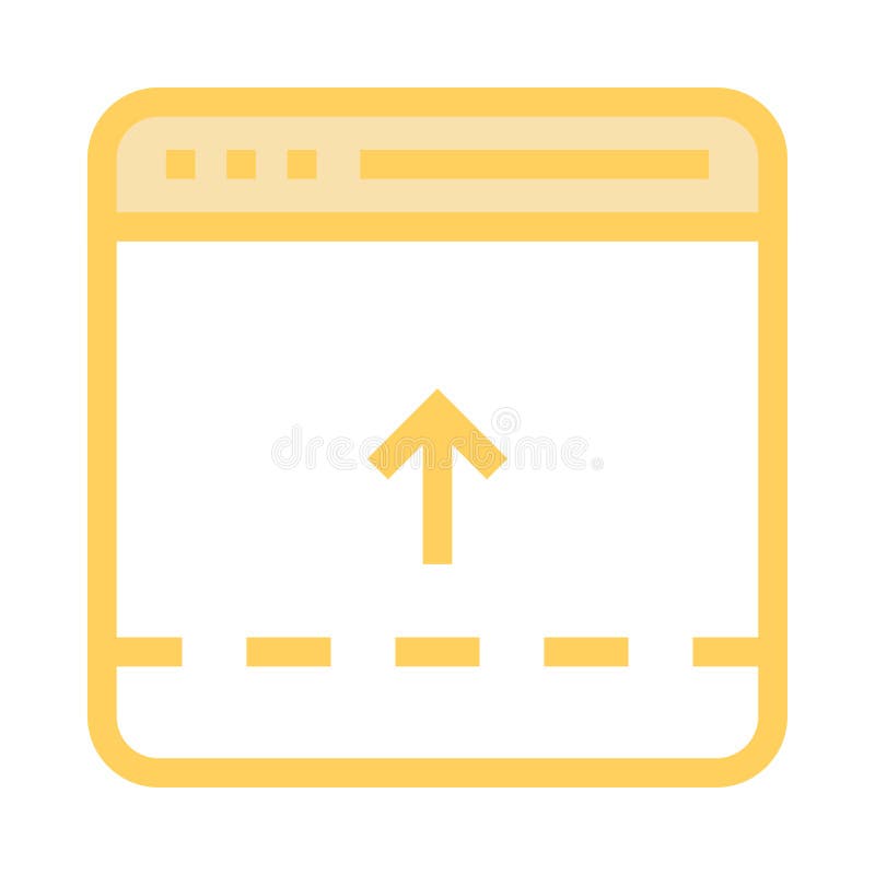 Web Page Upload Color Line Icon Stock Illustration - Illustration of ...