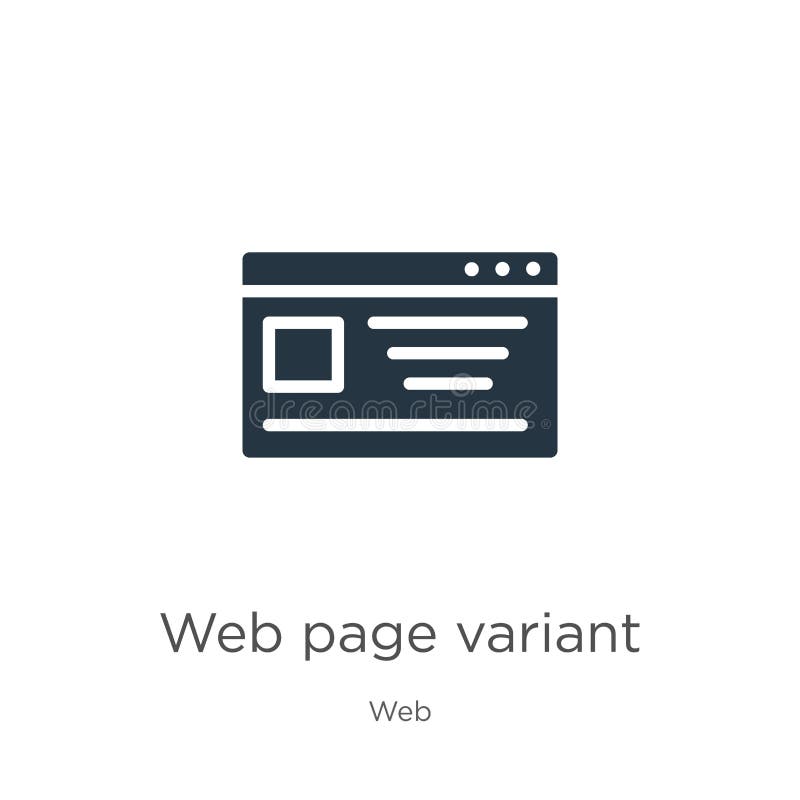 Web Page Variant Icon Vector Sign and Symbol Isolated on White ...