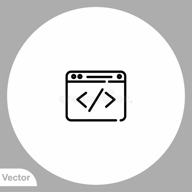 Web Page Vector Icon Sign Symbol Stock Vector - Illustration of ...