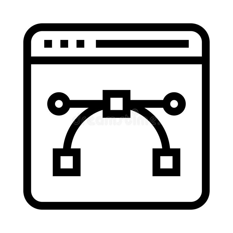 Web page vector line icon stock vector. Illustration of office - 114906212