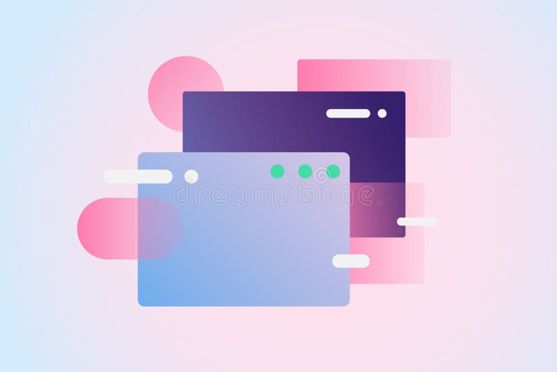 Web Pages Design Composition. Gradient Network Stock Vector ...