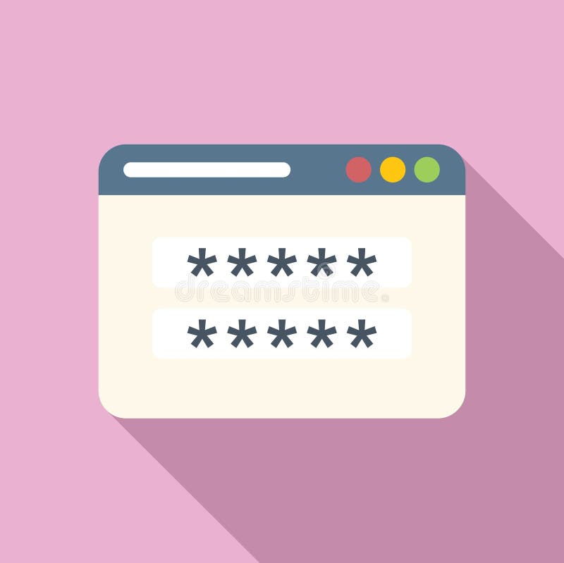 Web Password Icon Flat Vector. Data Privacy Stock Vector - Illustration ...