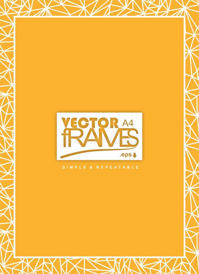 Web Pattern Frame Design Vector. Abstract Frame Design. Rectangular. A4 ...