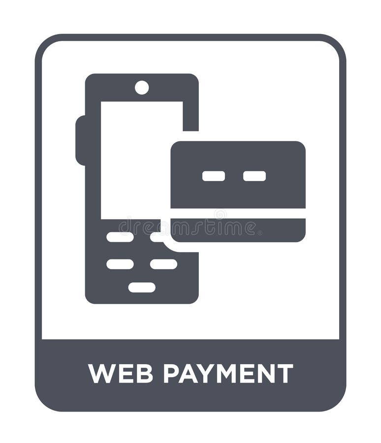 Web Payment Icon in Trendy Design Style. Web Payment Icon Isolated on ...