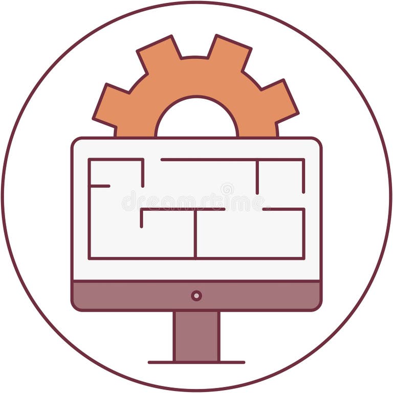 Web Pc Software Architecture Design Icon Vector Stock Vector ...