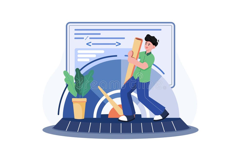 Web Performance Illustration Concept. a Flat Illustration Isolated on ...