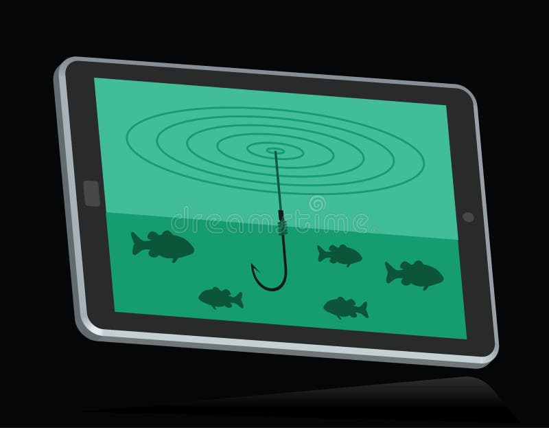 Phishing or Fishing Concept Stock Vector - Illustration of hack ...