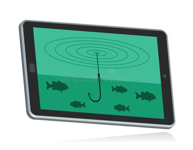 Phishing or Fishing Concept Stock Vector - Illustration of ransomware ...