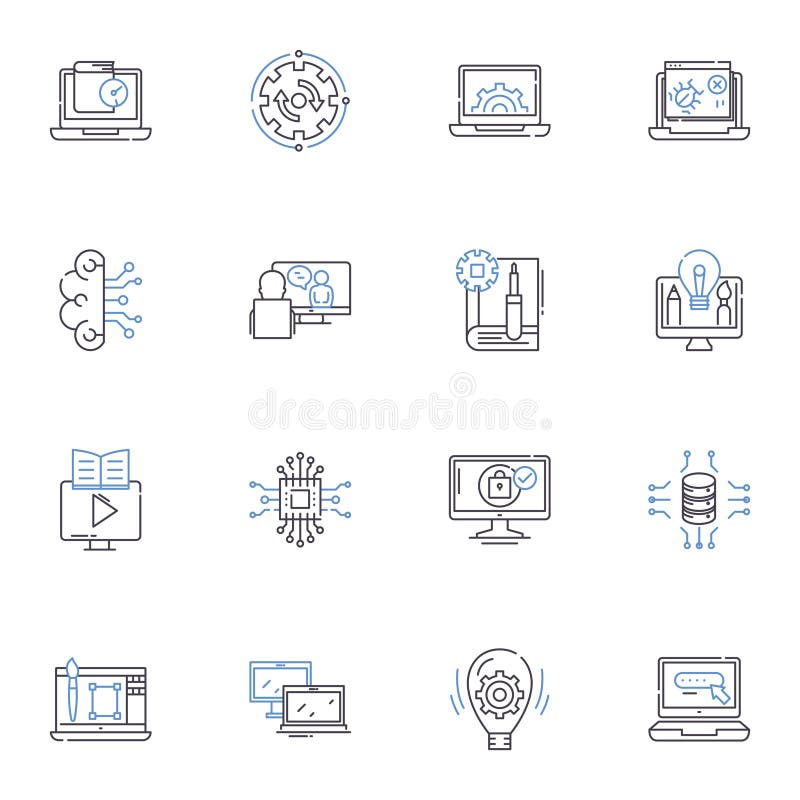Web Platform Line Icons Collection Web Platform Online Internet Website Browser Cms