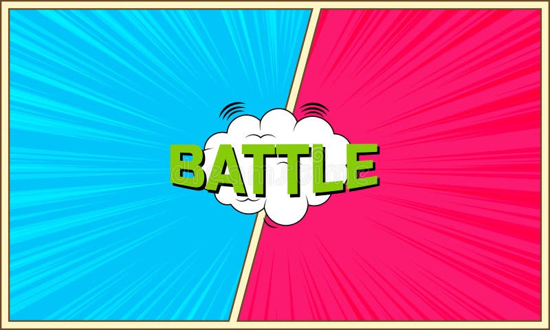 Comic Background Against Battle Stock Vector - Illustration of color ...