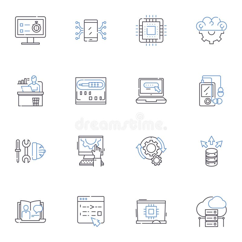Web Portal Line Icons Collection. Gateway, Dashboard, Homepage ...