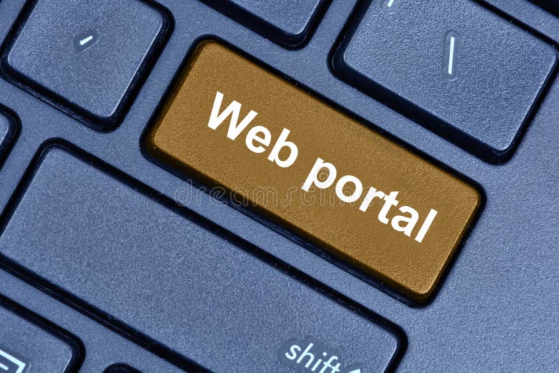 Web Portal Words on Computer Keyboard Stock Image - Image of portal ...