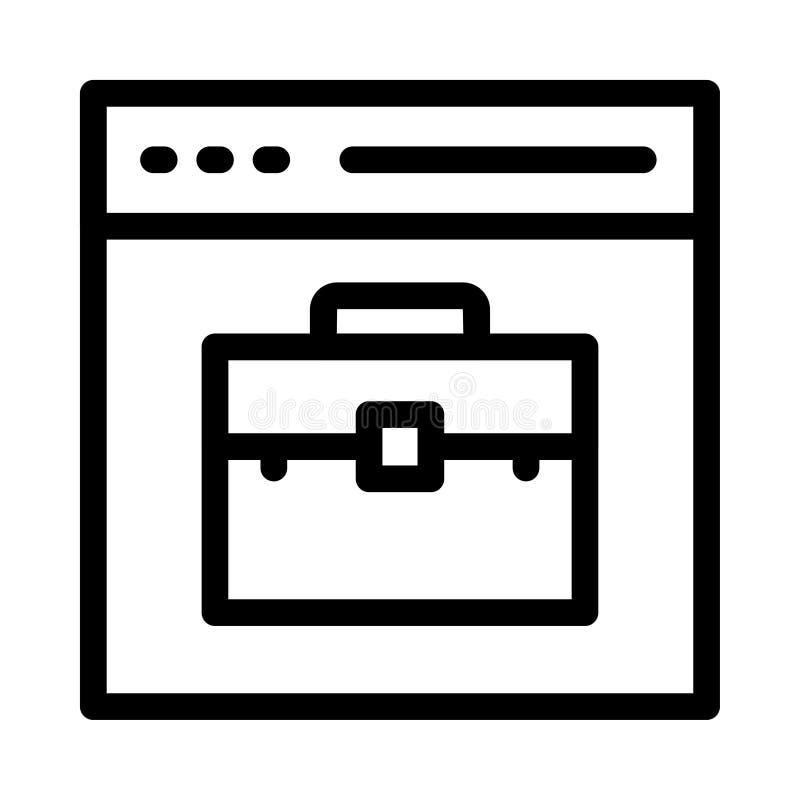 Web Portfolio Thin Line Vector Icon Stock Vector - Illustration of site ...