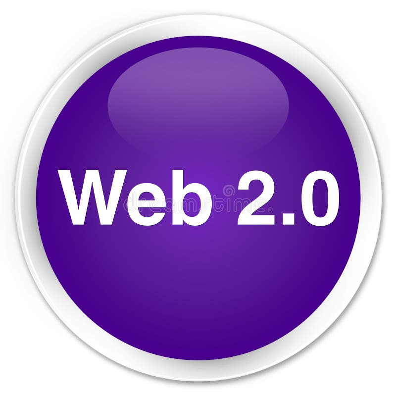 Web 2.0 Premium Purple Round Button Stock Illustration - Illustration ...