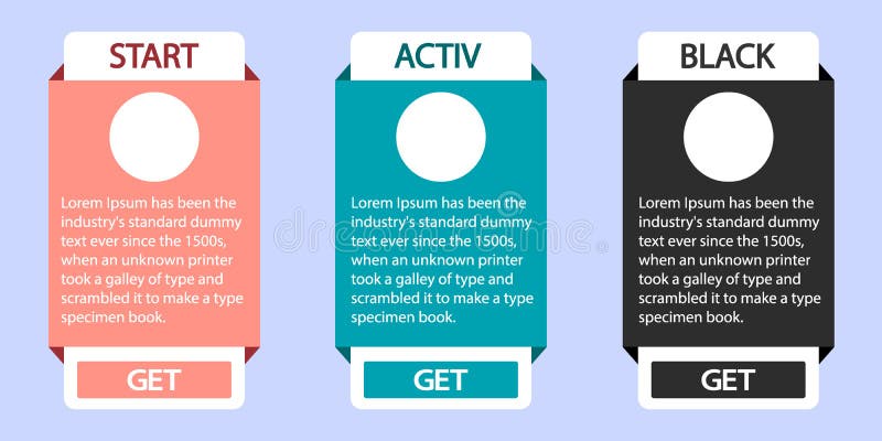 Price Plans. Comparison Infographic Tab with 3 Columns. Web Table with ...
