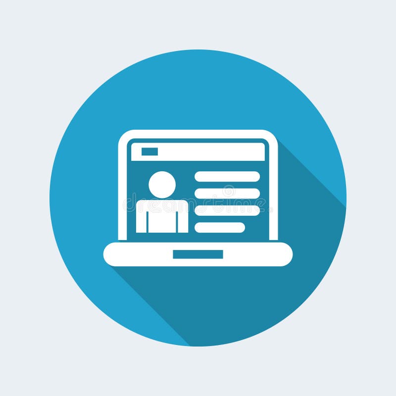 Web profile page icon stock vector. Illustration of vector - 96395561
