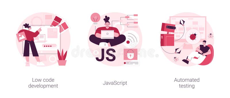 Web Programming Abstract Concept Vector Illustrations Stock Vector Illustration Of Isolated