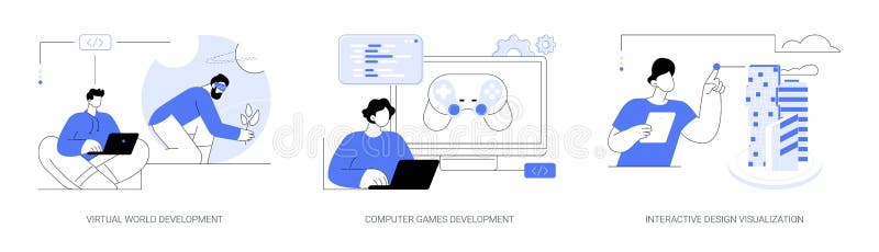 Web Programming Abstract Concept Vector Illustrations Stock Vector