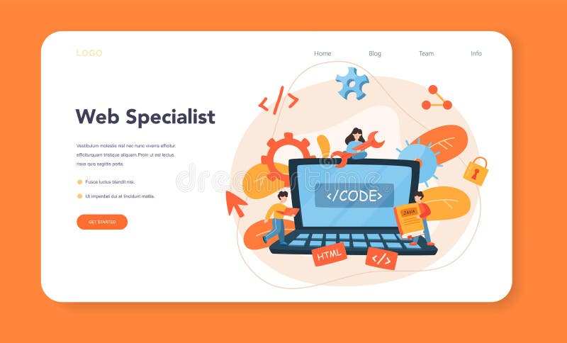 Programming web banner stock vector. Illustration of network - 164823124