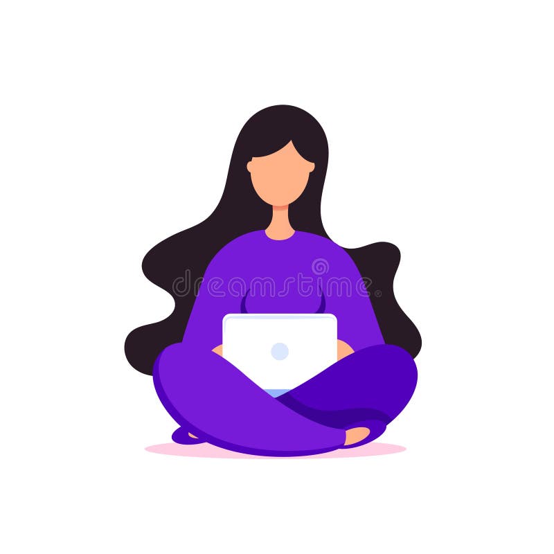 Modern Creative Vector Illustration Of Young Programmer Coding A New Project Using Computer