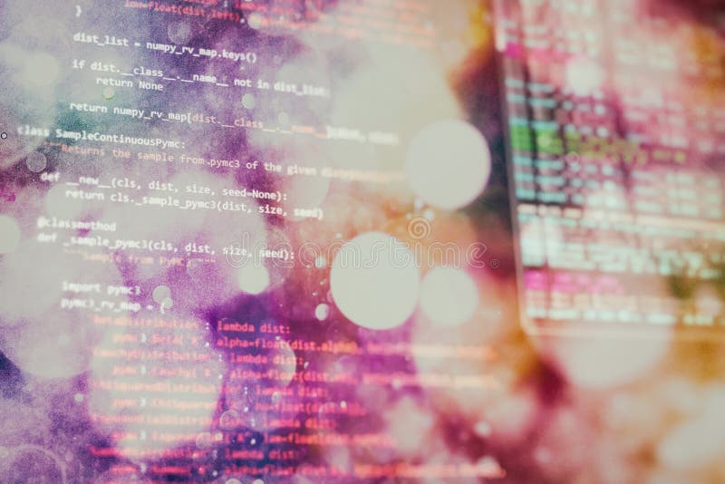 Python Code Computer Screen Mobile Application Design Concept Stock 2288