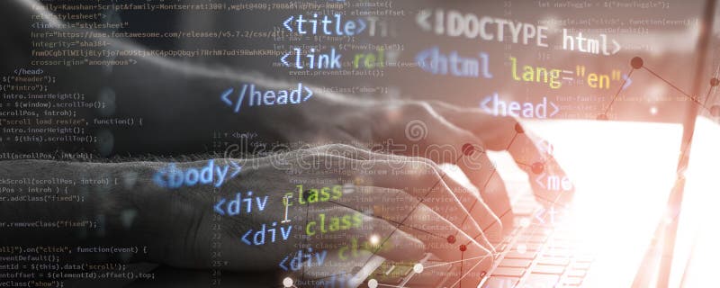 Web Programming Language Banner Stock Photo - Image of language ...