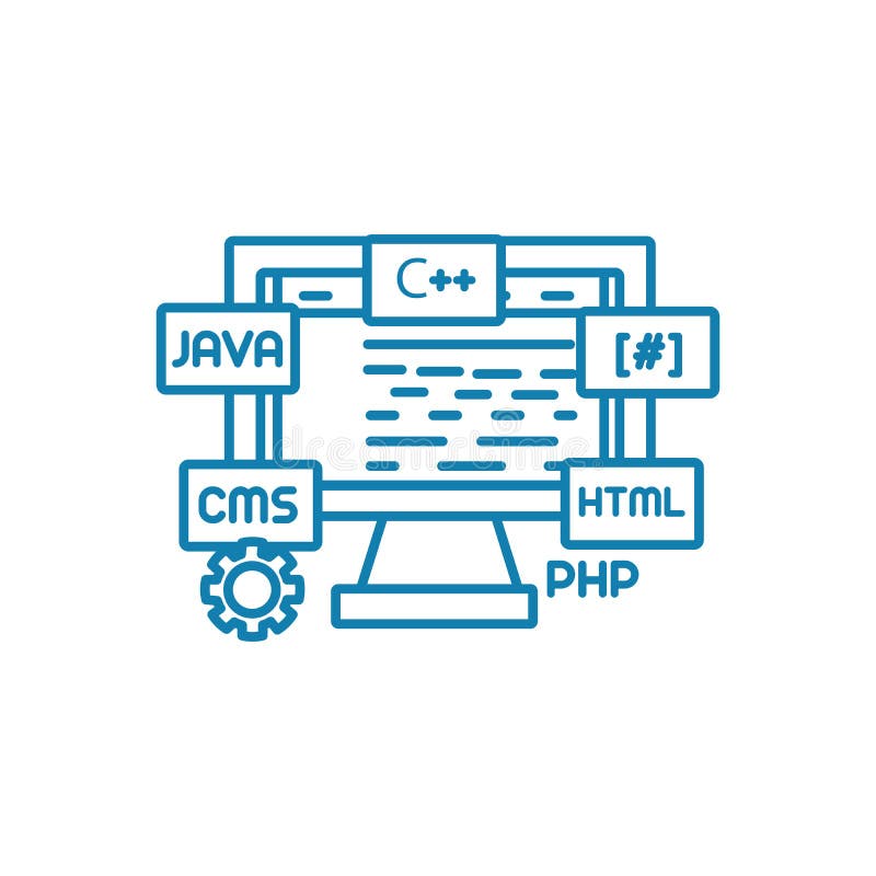 Programming Linear Icon Concept. Programming Line Vector Sign, Symbol ... Programming Linear Icon Concept. Programming Line Vector Sign, Symbol ...