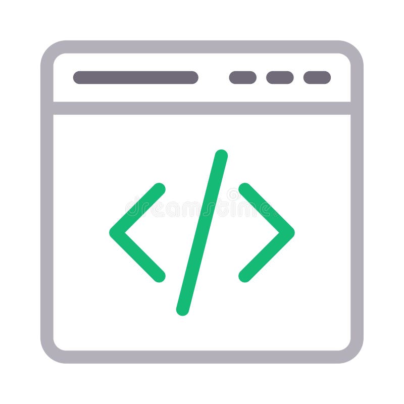 Web Programming Vector Color Line Icon Stock Illustration - Illustration of premium, color ...