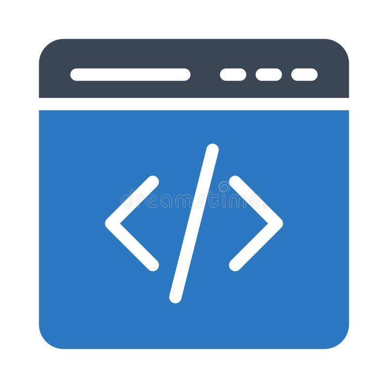 Web Programming Vector Glyph Color Icon Stock Illustration ...