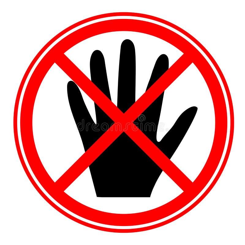 Prohibition Sign with Crossed Out Arm, Prohibition Concept Stock Vector ...