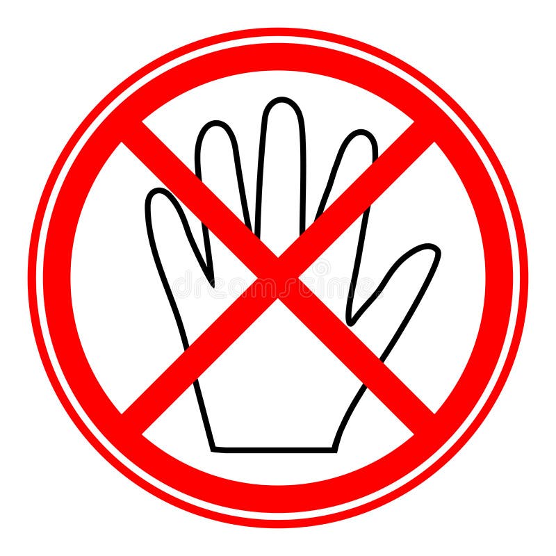 Prohibition Sign with Crossed Out Arm, Prohibition Concept Stock ...