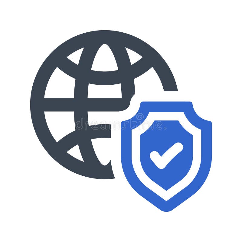 Web Protection Icon stock illustration. Illustration of vector - 328881625