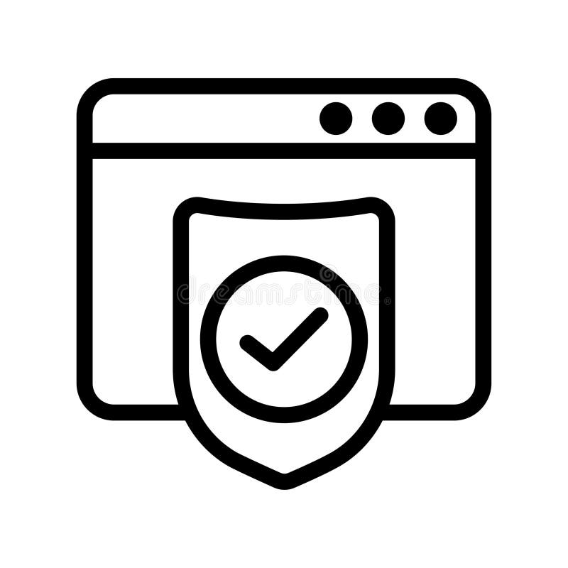 Protection Icon. Lock Shield Illustration Vector Stock Vector ...