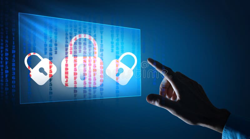 Web Protection. Locks and Codes Stock Image - Image of network, hacker ...