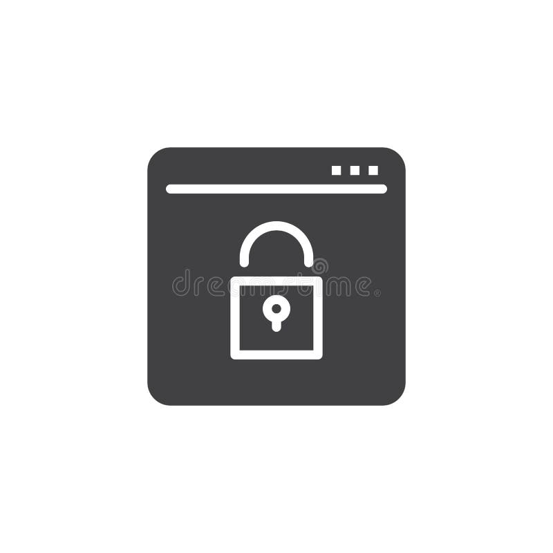 Web Protection vector icon stock vector. Illustration of internet ...