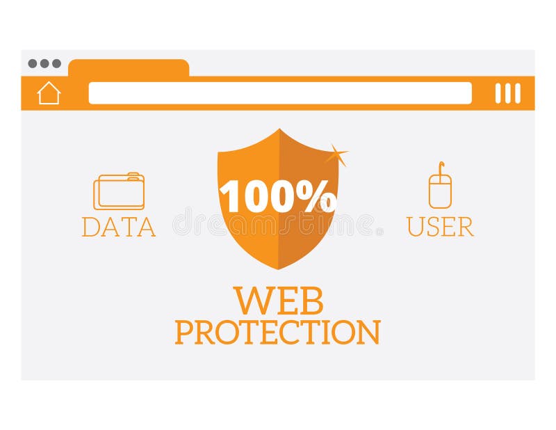 Web Protection Vector Illustration Stock Vector - Illustration of flash ...