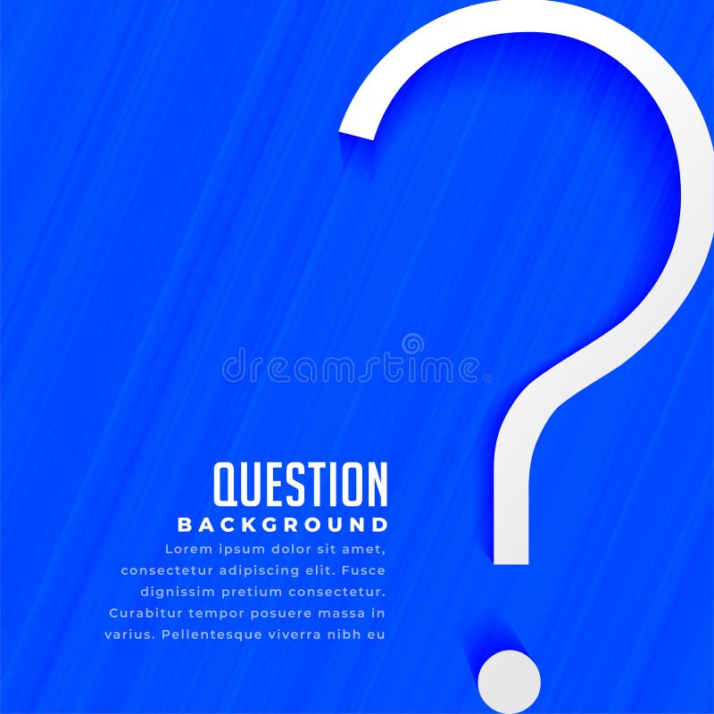 Question Mark Template with Text Space Design Stock Vector ...