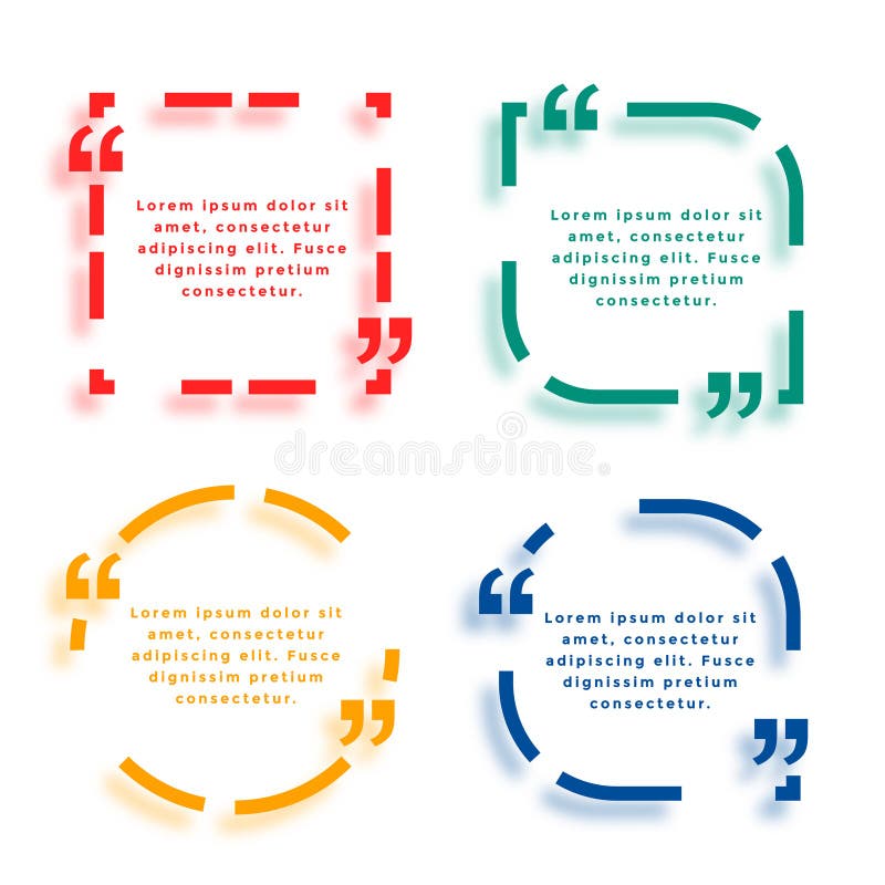Simple Quotation Mark Element Template in Collection Stock Vector ...