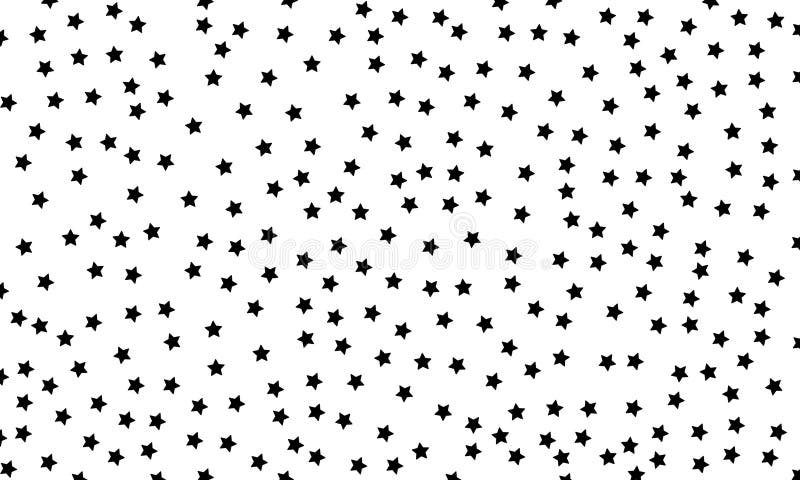 Random Star Seamless Pattern Background. Black Starry Vector Stock ...